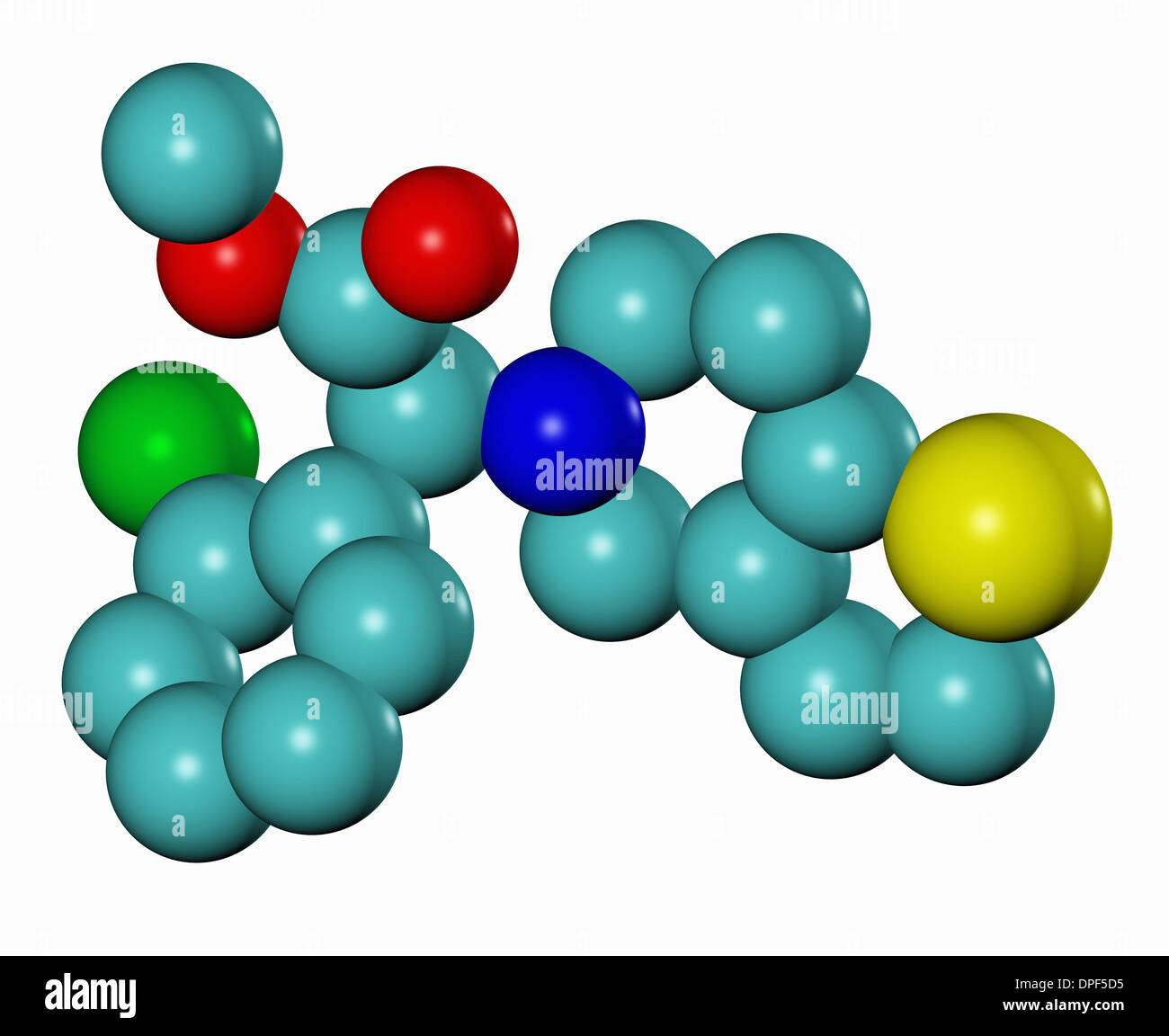 3D molecular model of clopidogrel (Plavix Stock Photo - Alamy