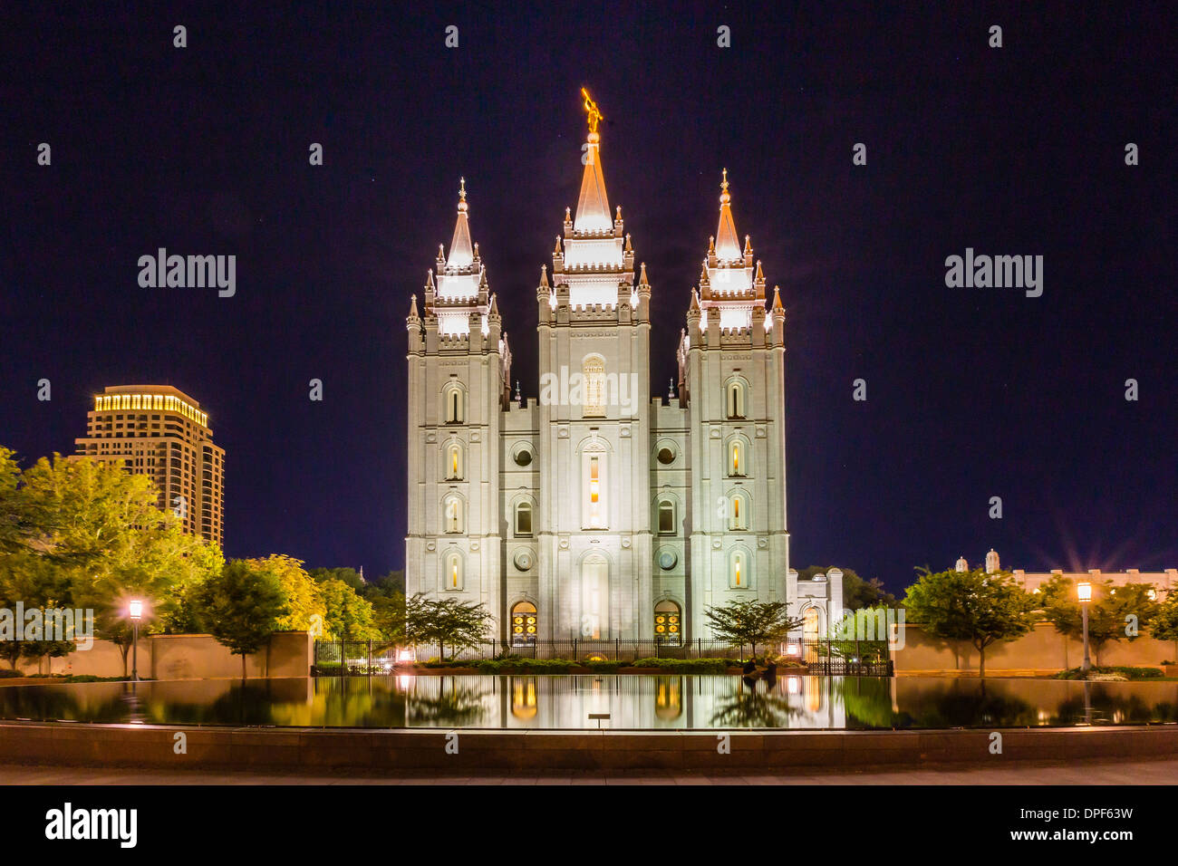 Salt Lake City Temple At Night