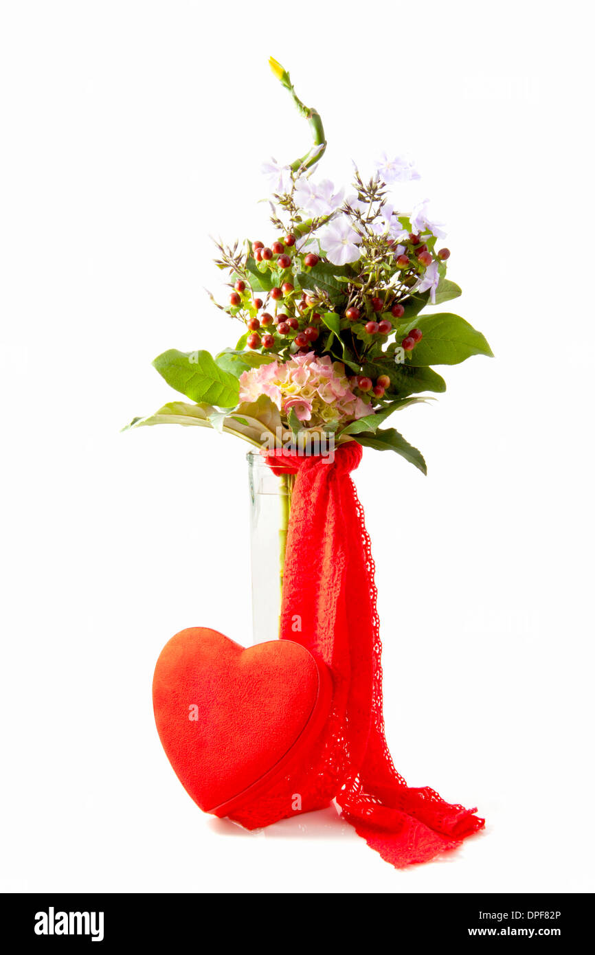 Red berries in a heart Cut Out Stock Images & Pictures - Alamy