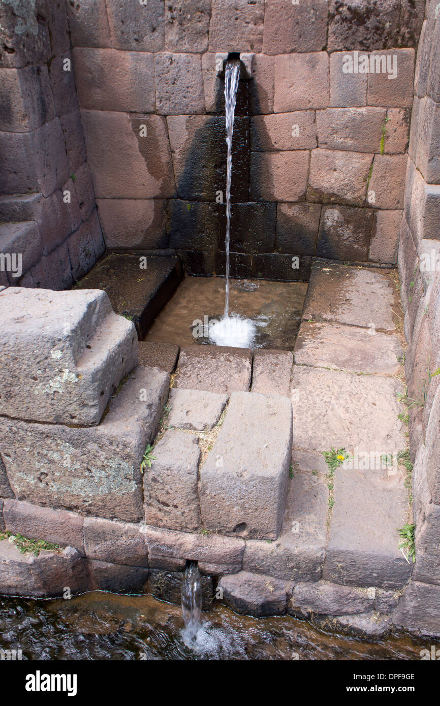 Inca waterworks, a masterpiece of engineering, Tipon, Peru, South ...