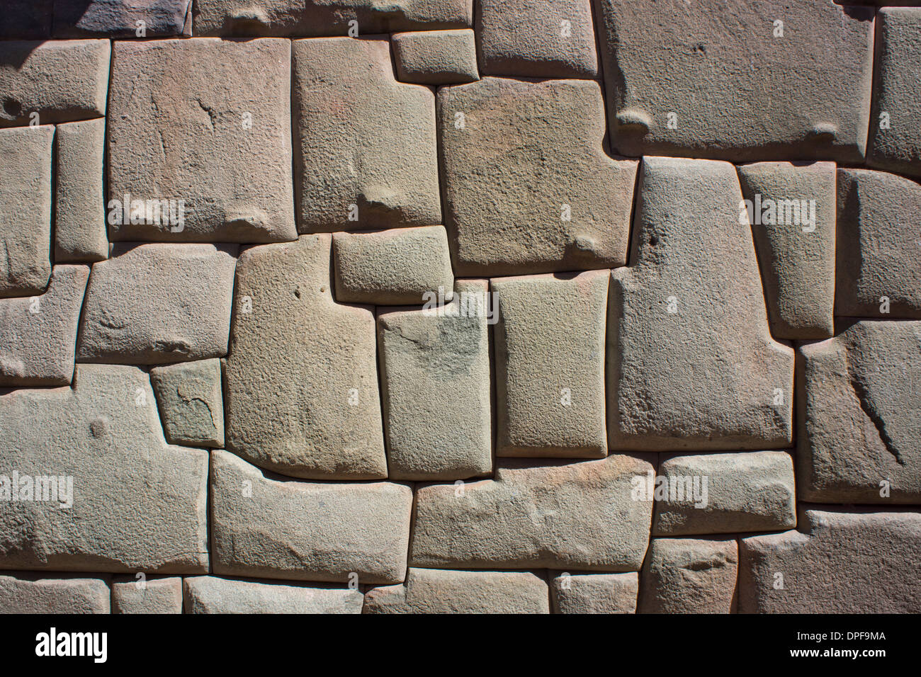 Magnificent Inca wall, Cuzco, UNESCO World Heritage Site, Peru, South ...