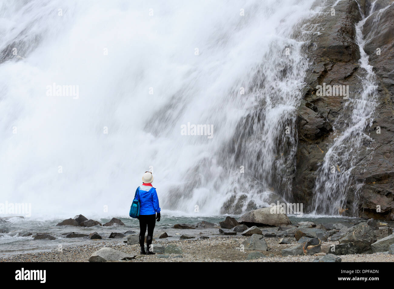Mendenhall glacier and waterfall hi-res stock photography and images ...