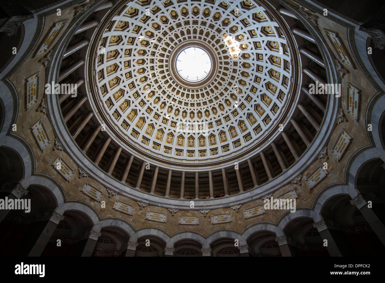 Round cupola of the Befreiungshalle (Hall of Liberation) upon Mount ...