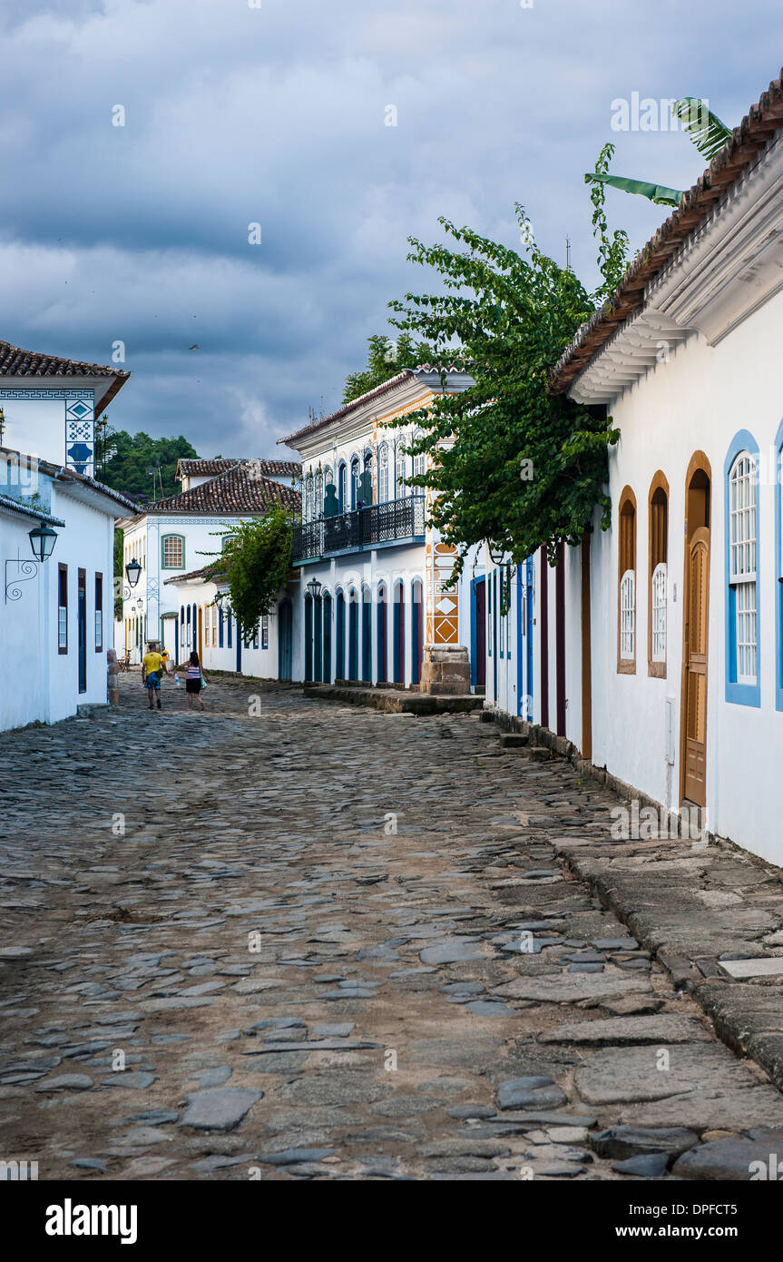 Colourful colonial houses in Paraty, south of Rio de Janeiro, Brazil ...