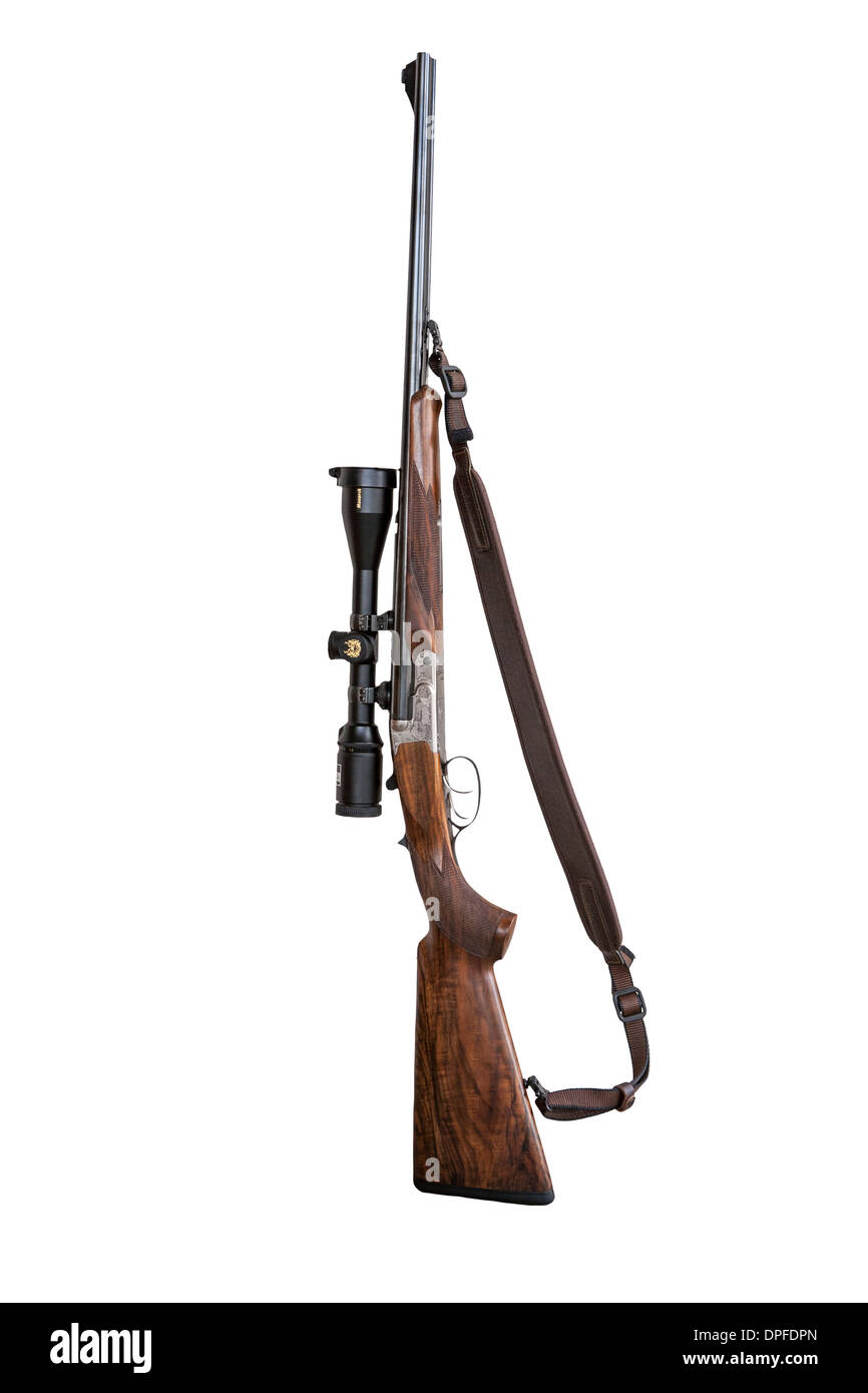 Elegant krieghoff shtuzer double-barreled rifle .375, lock Holland ...