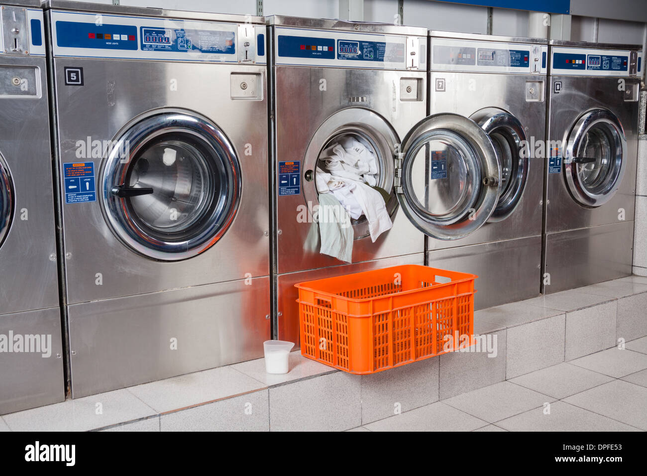 Washing Machine Overloaded With Clothes Stock Photo - Alamy