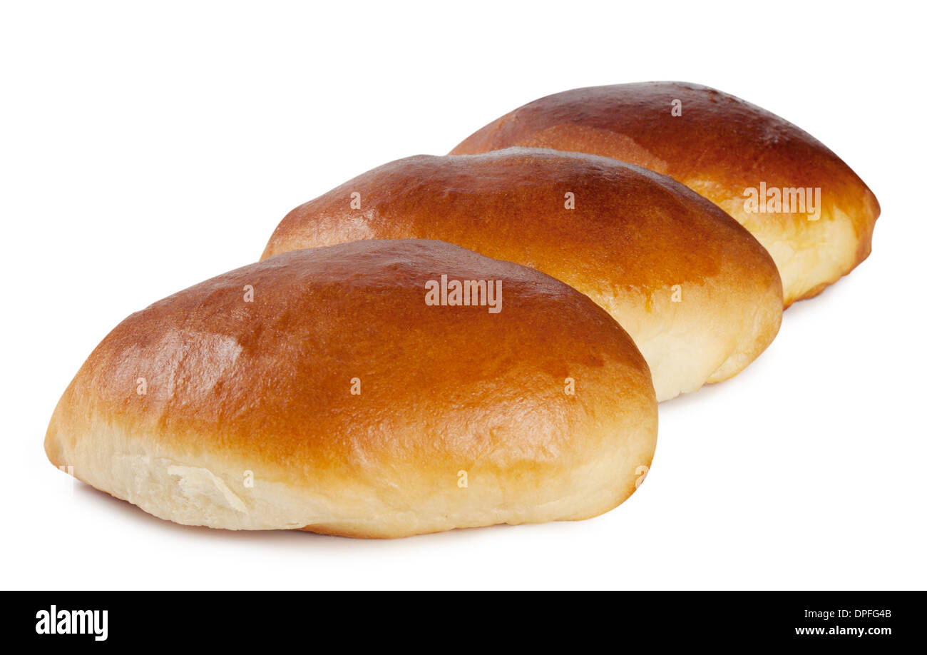 Hot fresh cakes isolated on white background Stock Photo - Alamy
