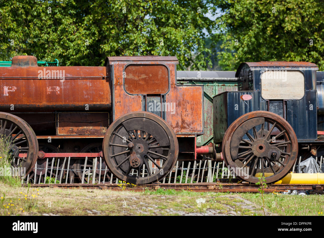 tank steam engines in sidings awaiting restoration. Caledonian railways ...