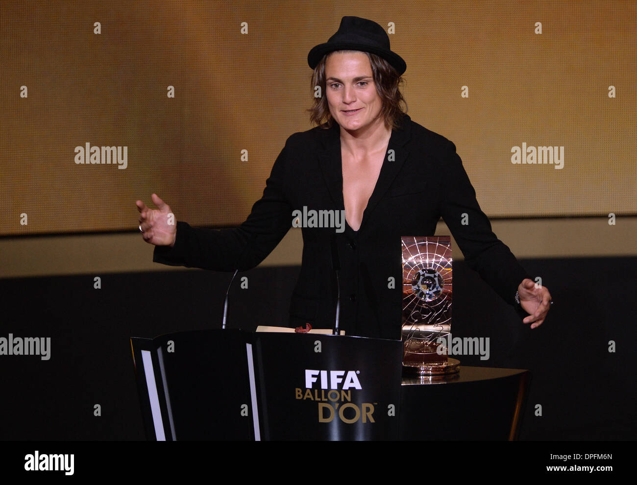 Zurich, Switzerland. 13th Jan, 2014. German goal keeper Nadine Angerer ...