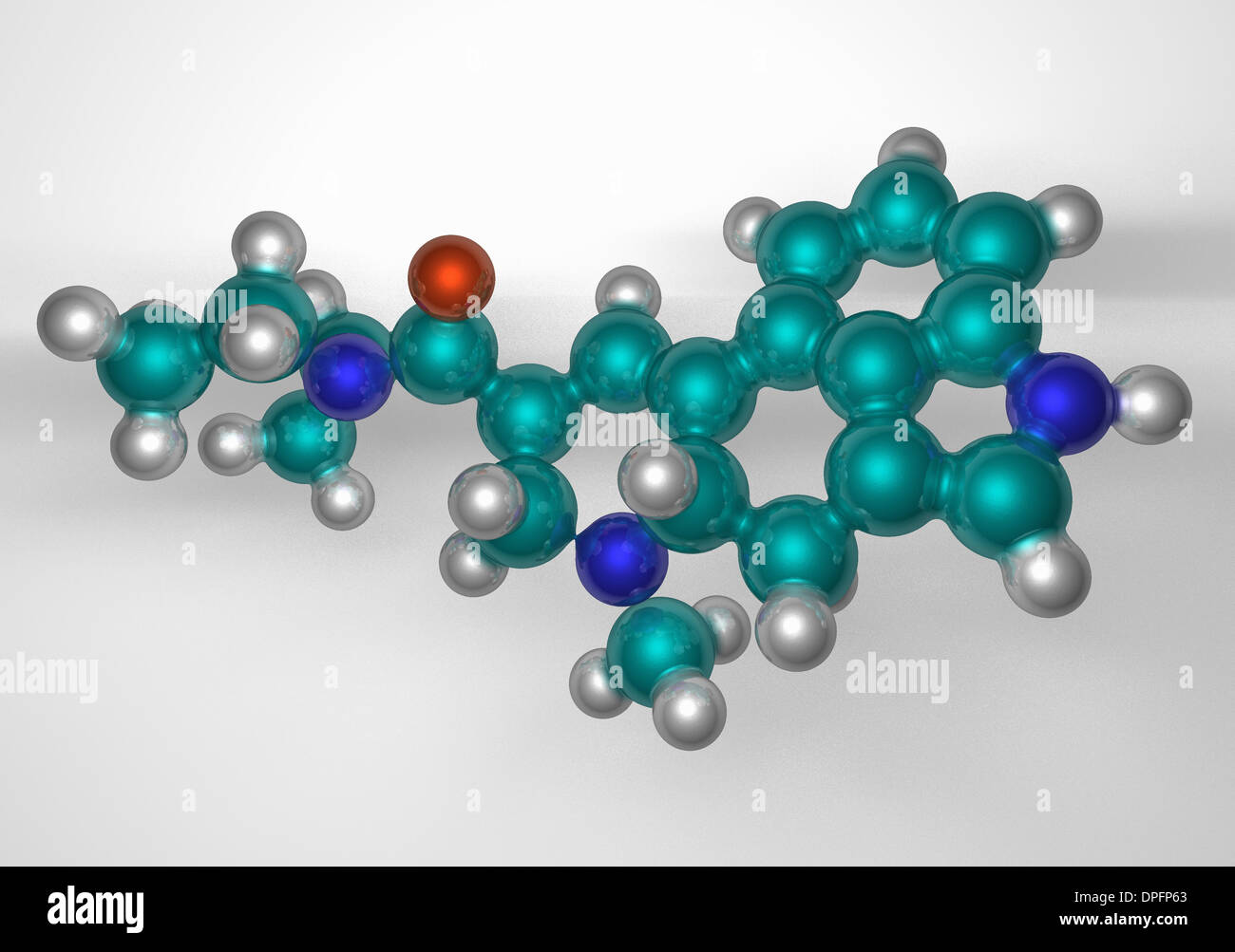 3D molecular model of LSD Stock Photo - Alamy