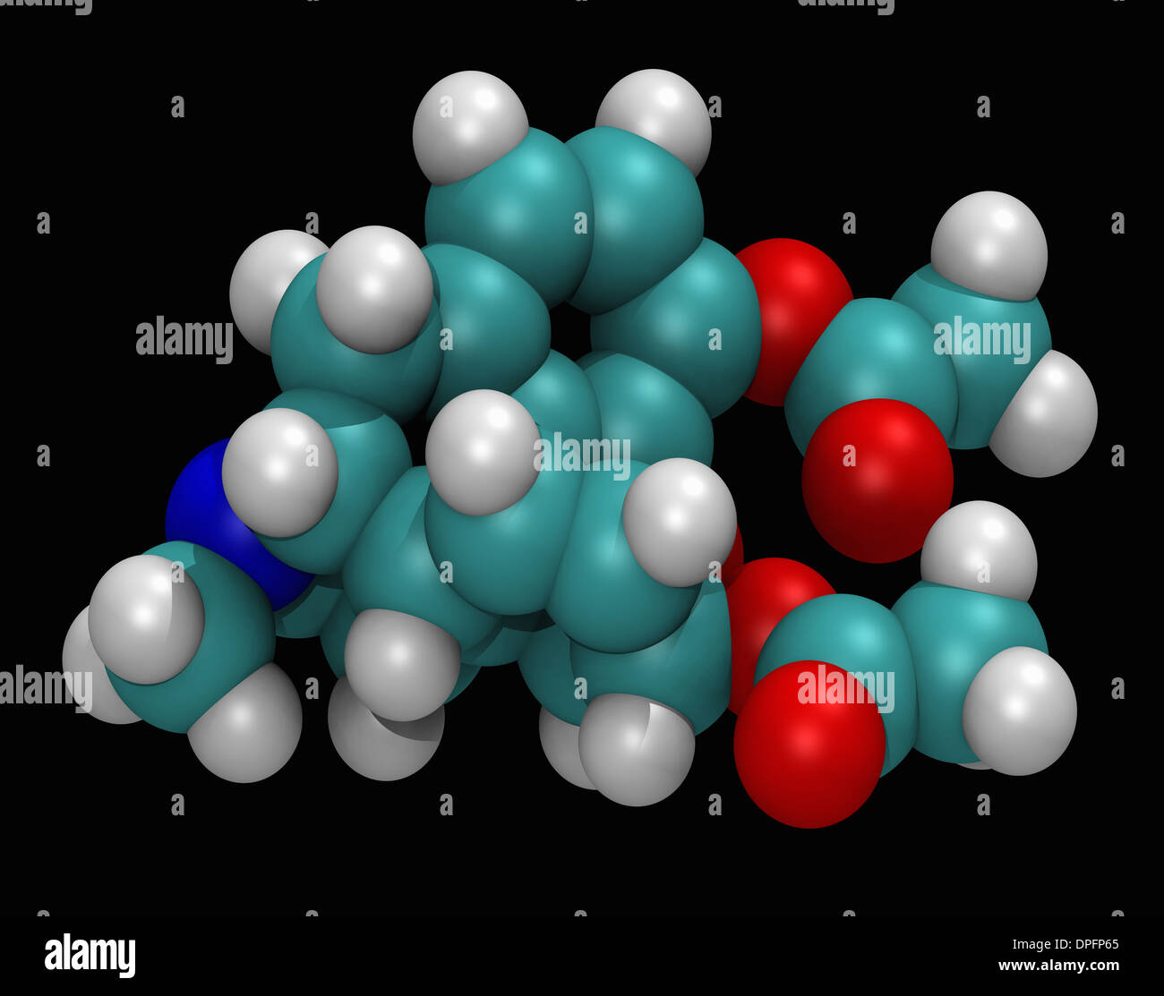 3D molecular model of heroin Stock Photo - Alamy