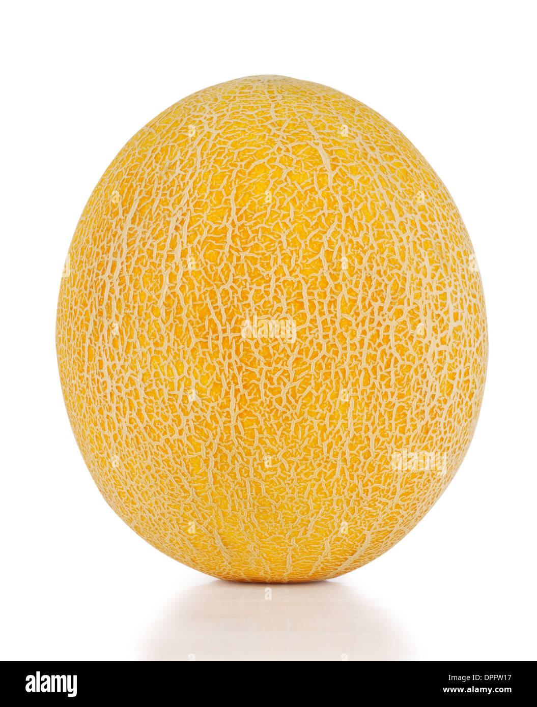Sweet ripe yellow melon isolated on white background Stock Photo - Alamy