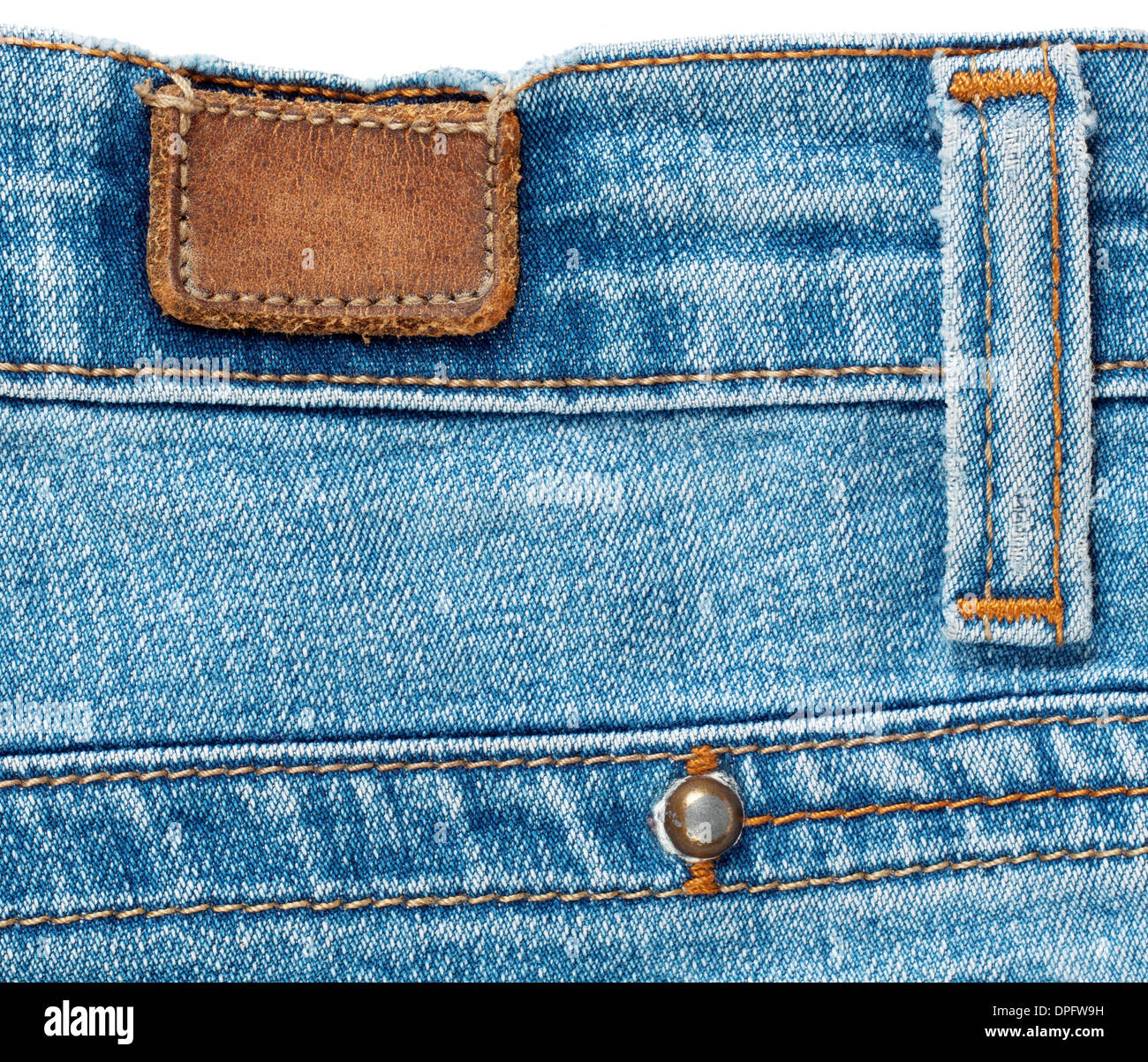 The back of the blue jeans with Leib and strap Stock Photo - Alamy