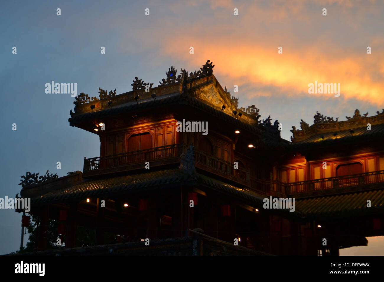 Ancient citadel in Hue, mimicking the forbidden city in Beijing Stock ...