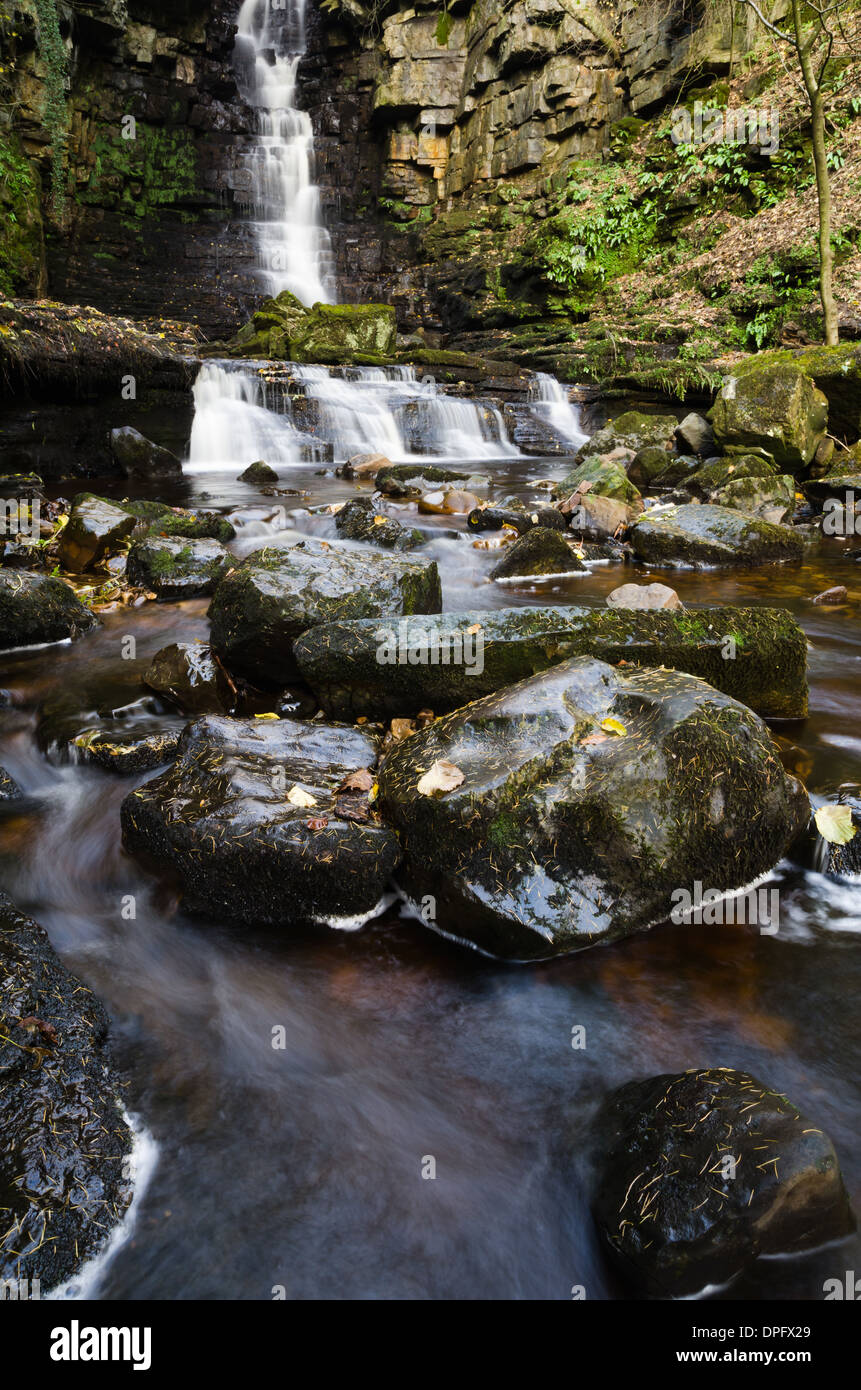 Mill Gill waterfall in Wensleydale Stock Photo - Alamy