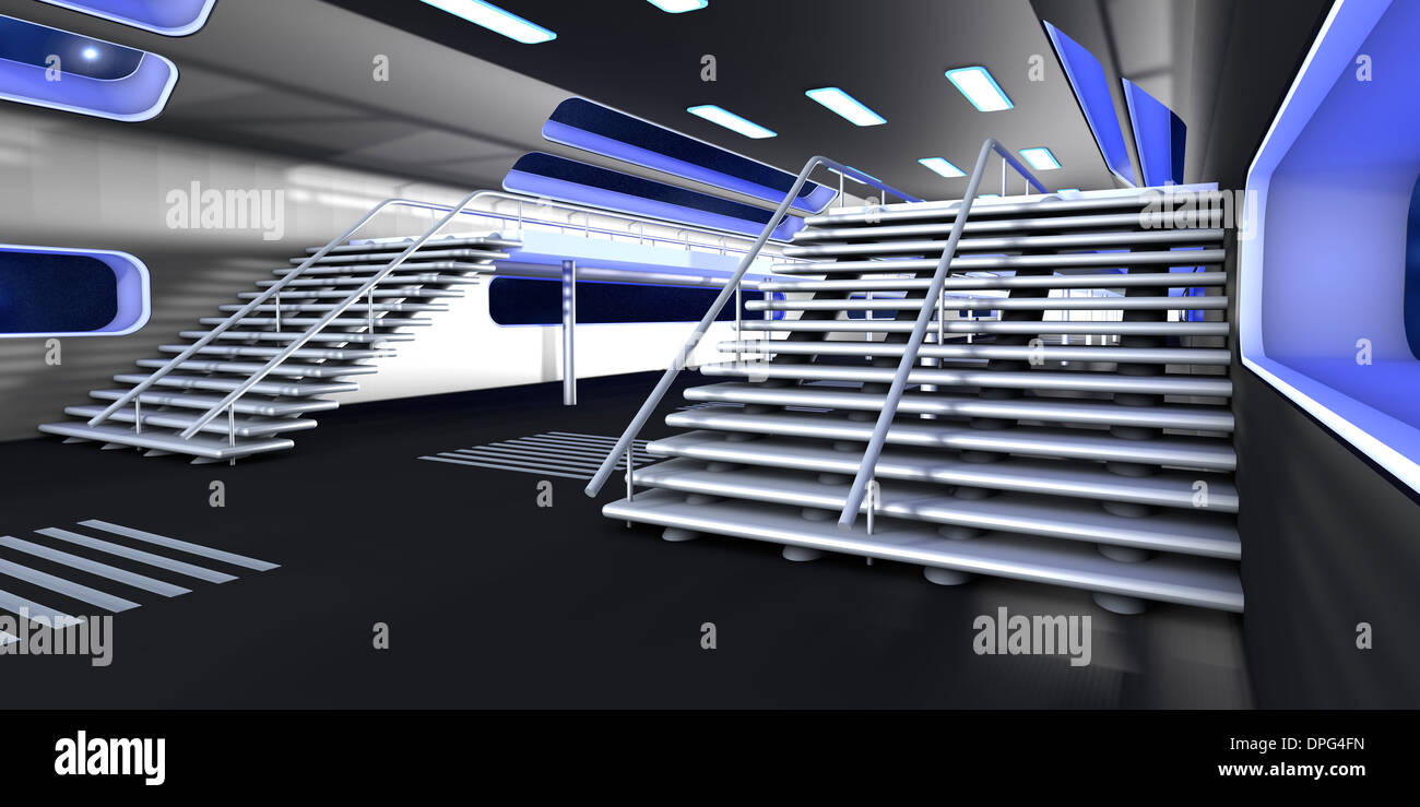 Space station Interior Stock Photo - Alamy