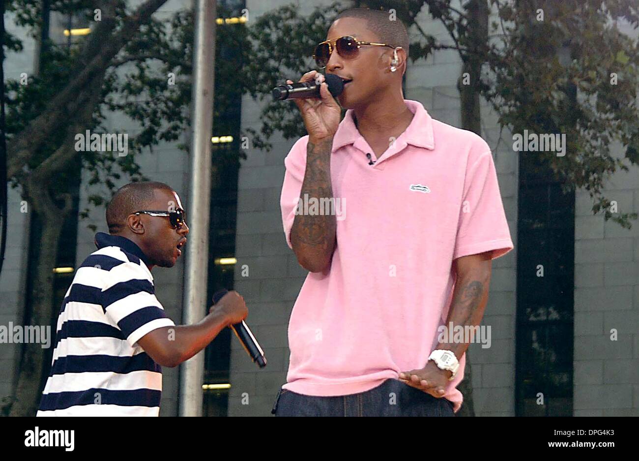 Aug. 4, 2006 - New York, New York, U.S. - PHARRELL WITH KANYE WEST ...