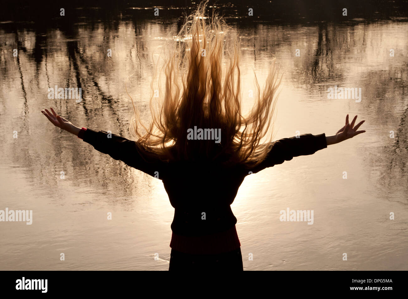 Flying hair nature hi-res stock photography and images - Alamy