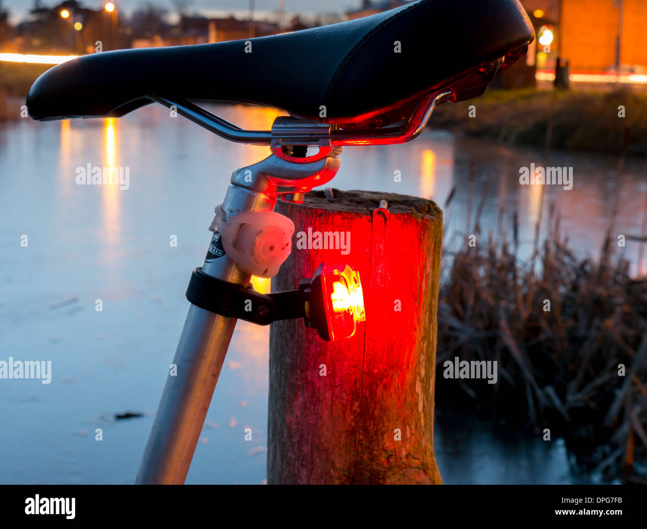 Red rear bicycle light hi-res stock photography and images - Alamy