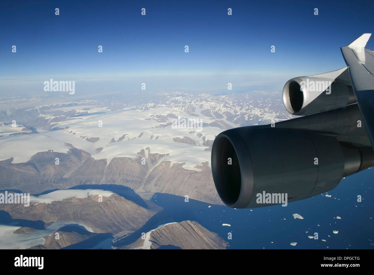 Aerial view of Greenland Stock Photo - Alamy