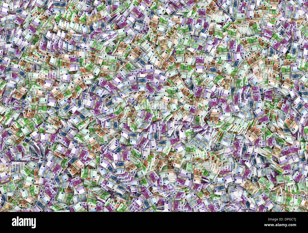 Big Pile of Euro banknotes Stock Photo - Alamy