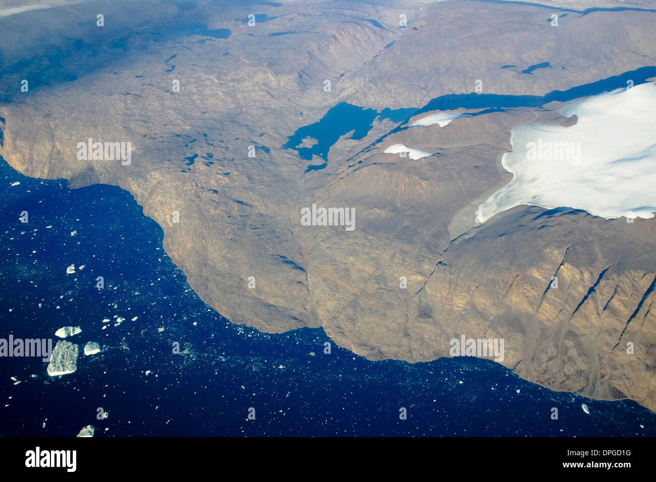 Aerial view of Greenland Stock Photo - Alamy