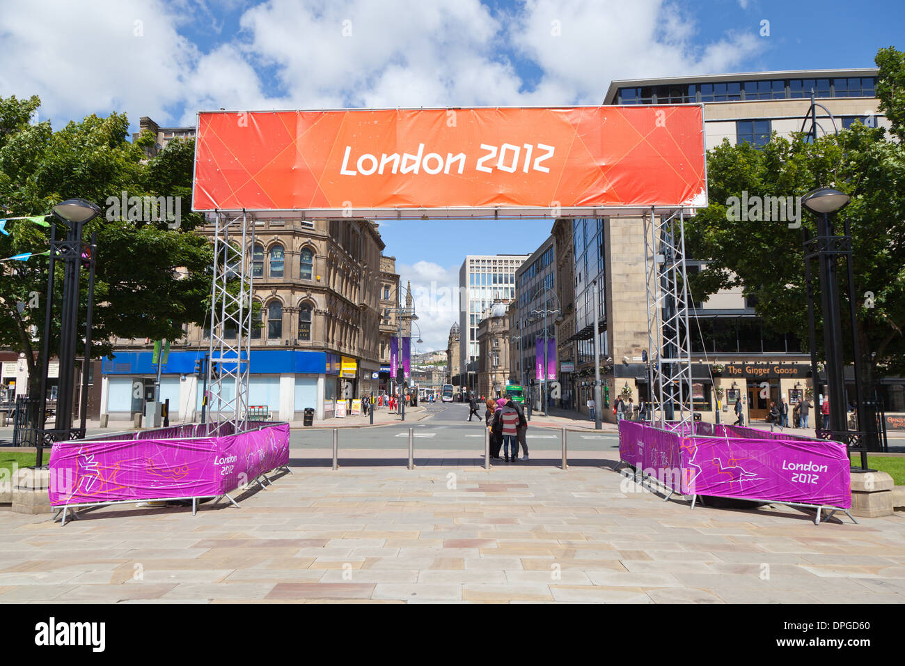 Signs in Bradford for the London 2012 Olympics Stock Photo - Alamy