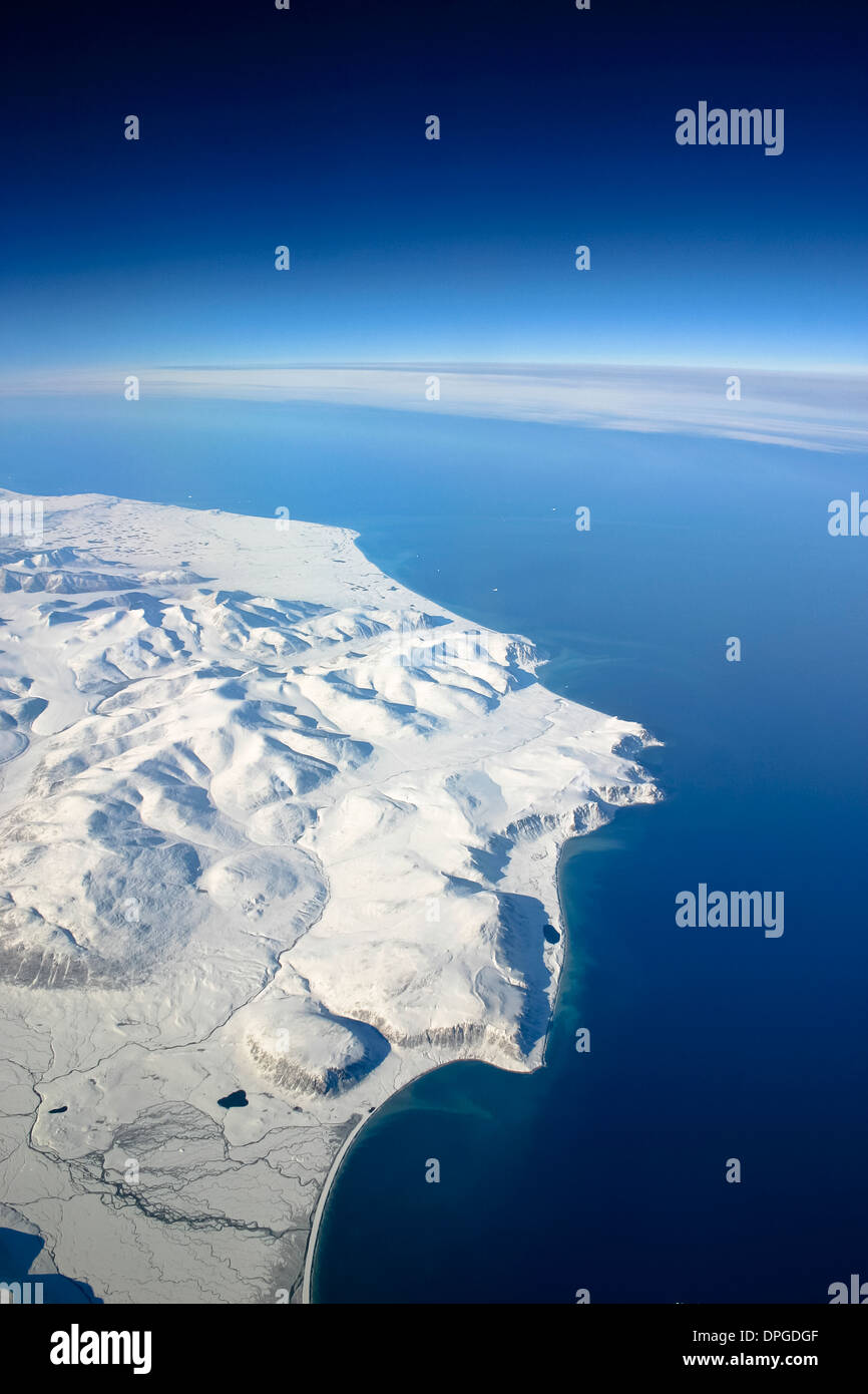 Aerial view of Greenland Stock Photo - Alamy