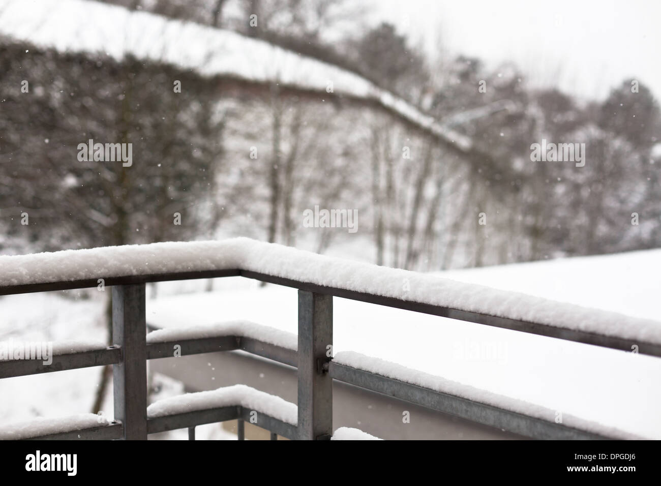 View from window winter forest hi-res stock photography and images - Alamy