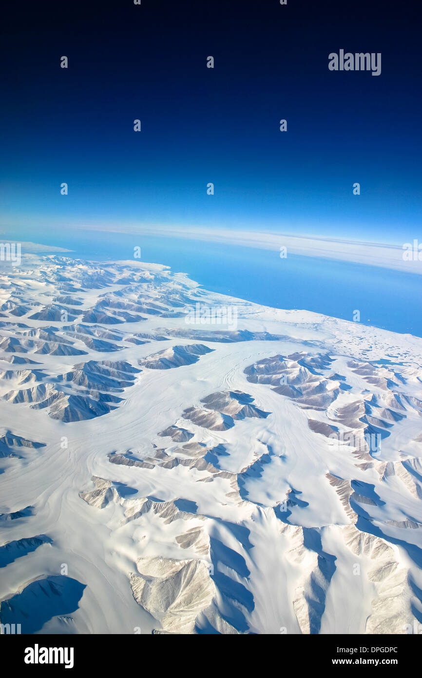 Aerial view of Greenland Stock Photo - Alamy