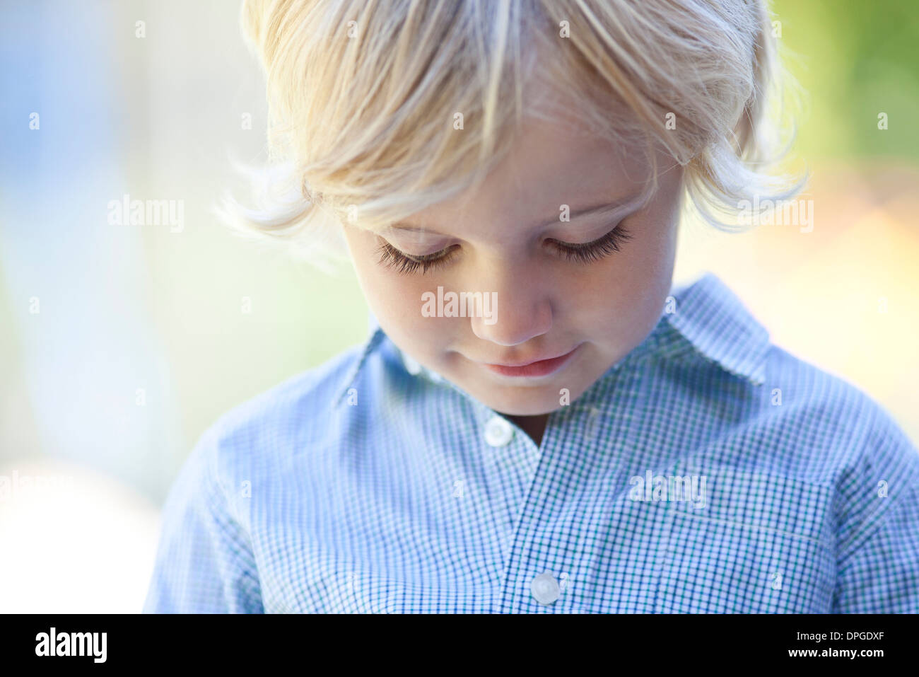 Timid boy hi-res stock photography and images - Alamy