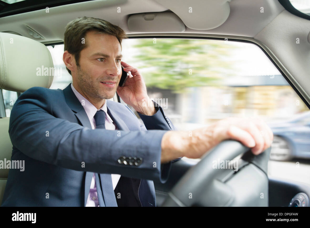 Drivers talking from car to car hi-res stock photography and images - Alamy