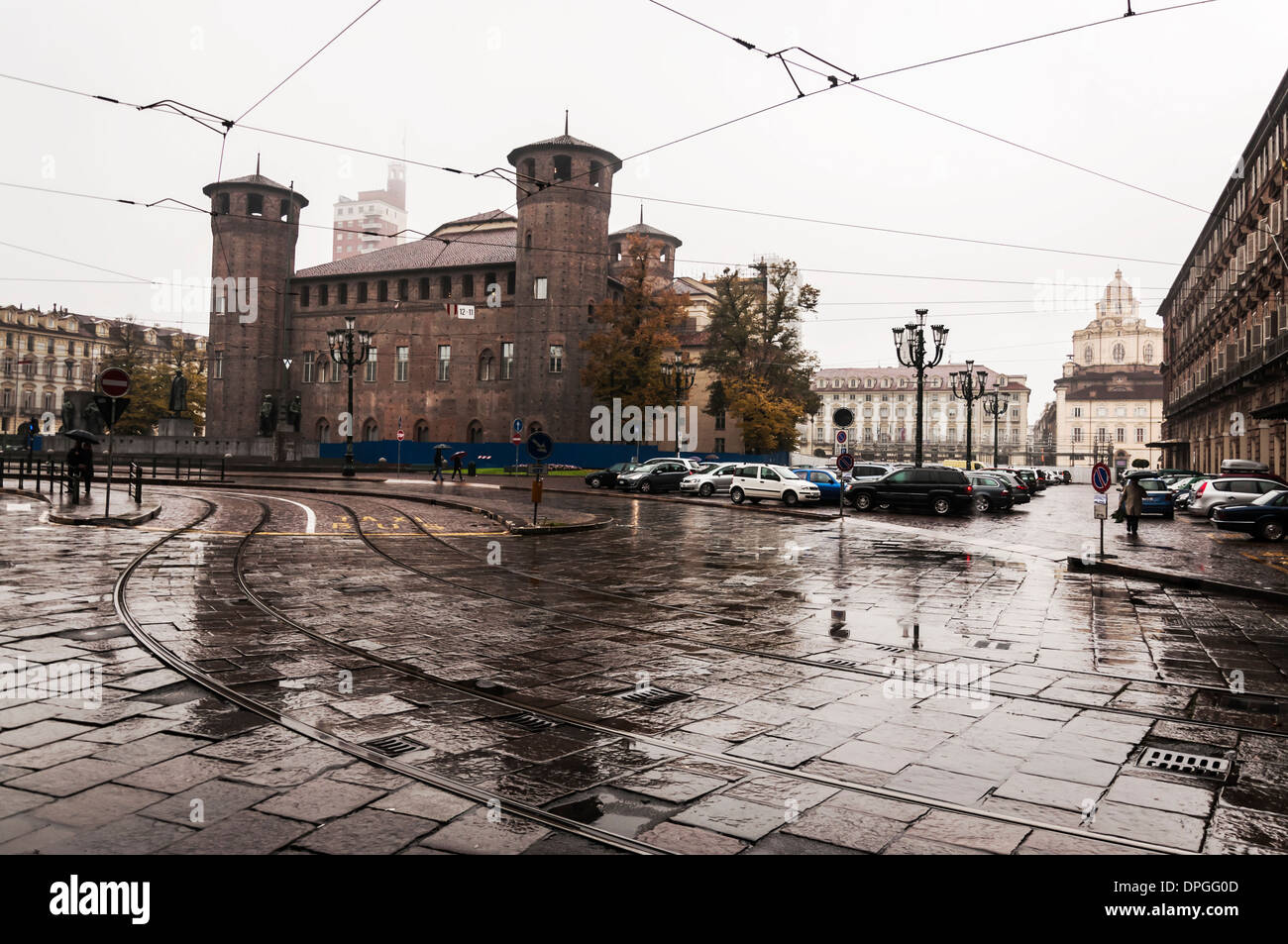 view of turin castle, Italy Stock Photo - Alamy