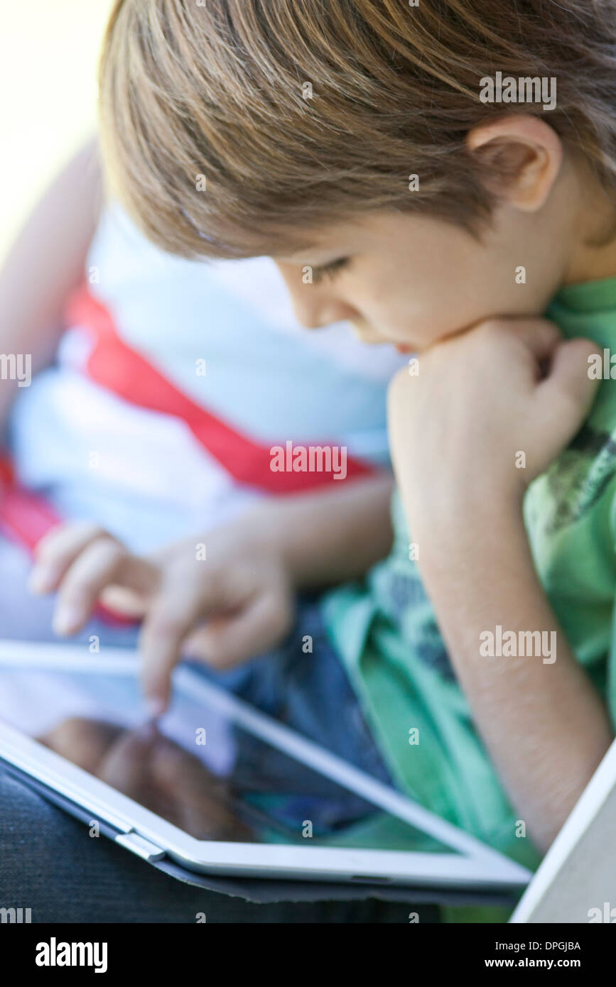 Cropped hands boy using hi-res stock photography and images - Alamy