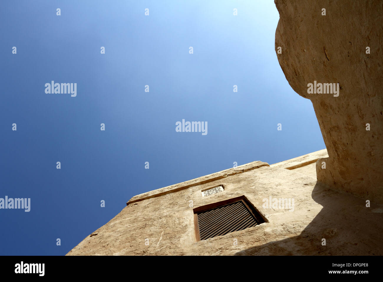 Detail of the outer wall of Riffa Fort, East Riffa, Kingdom of Bahrain ...