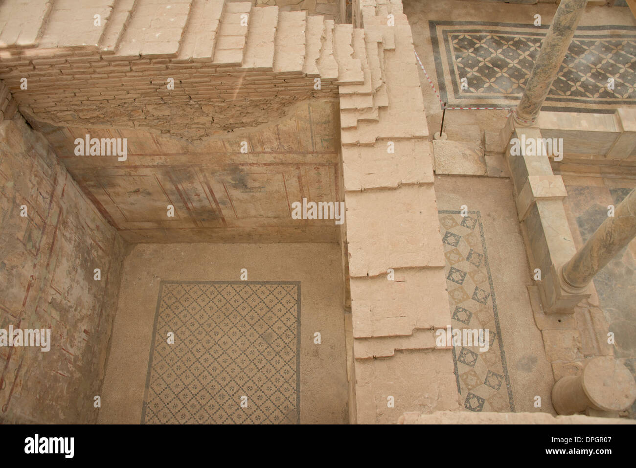 Turkey, Ephesus. Historic Terrace Houses. Ancient ruins of homes ...