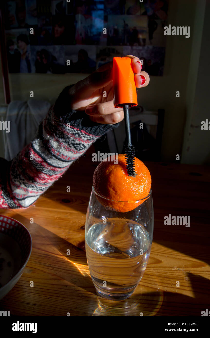 orange in glass Stock Photo - Alamy