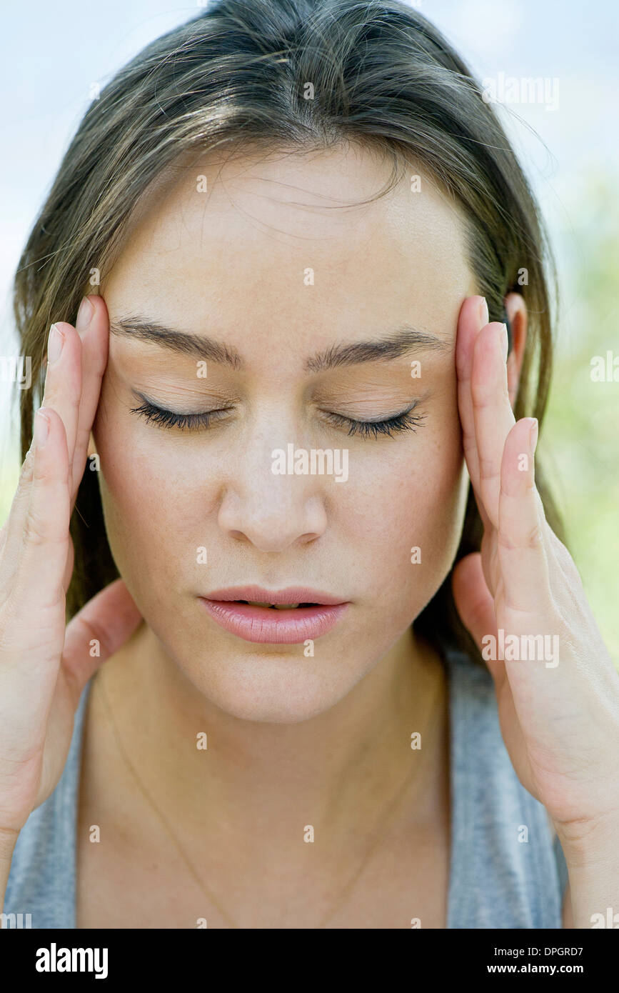 Cropped image woman rubbing hands hi-res stock photography and images ...