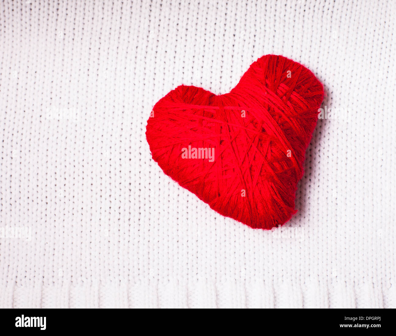 Red thread heart Stock Photo - Alamy