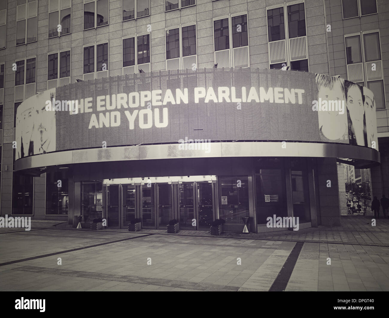 Entrance european parliament building brussels hi-res stock photography ...