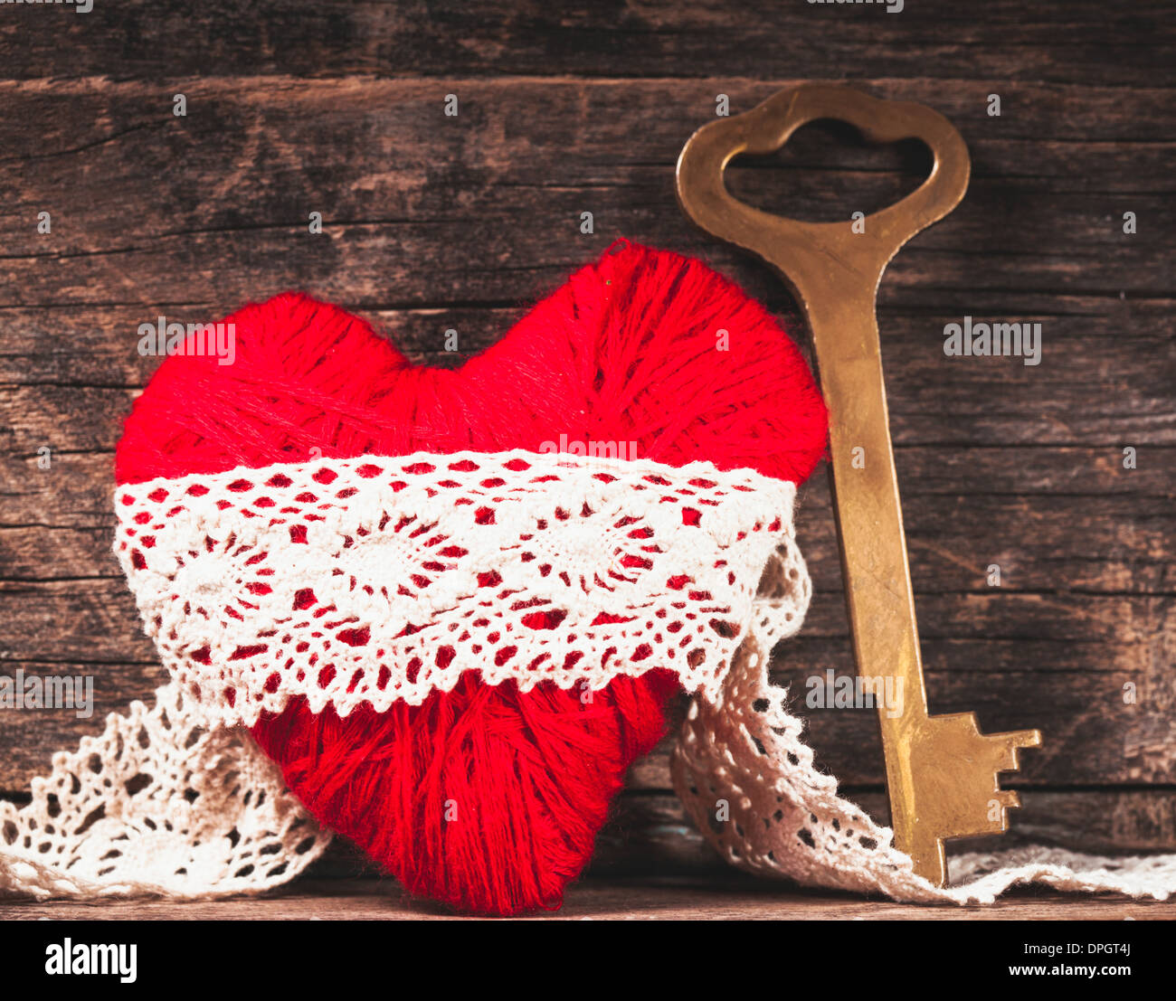 Red thread heart Stock Photo - Alamy