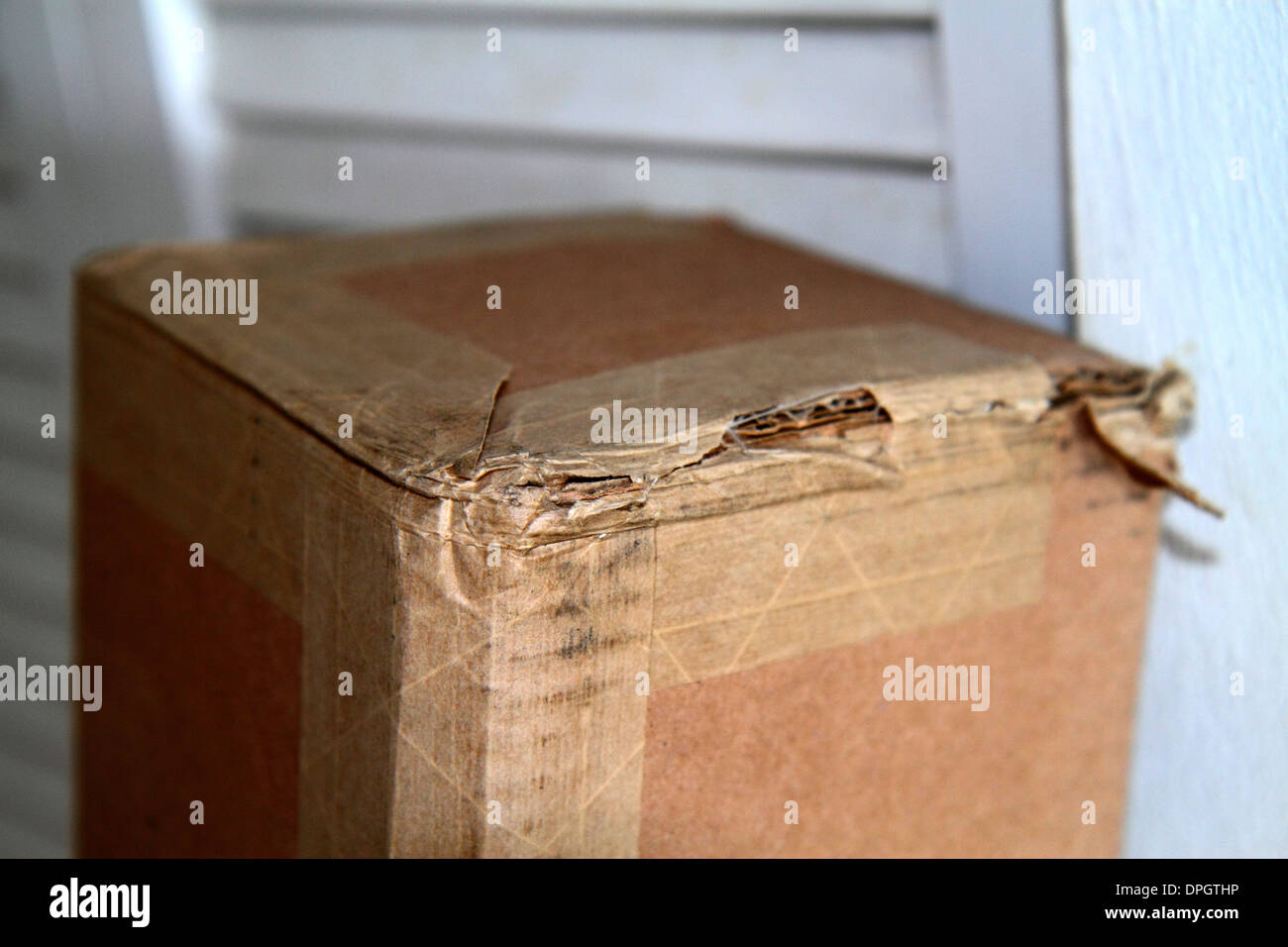 Miami Beach Florida,cardboard box,shipping,damaged,wear,tear,visitors ...
