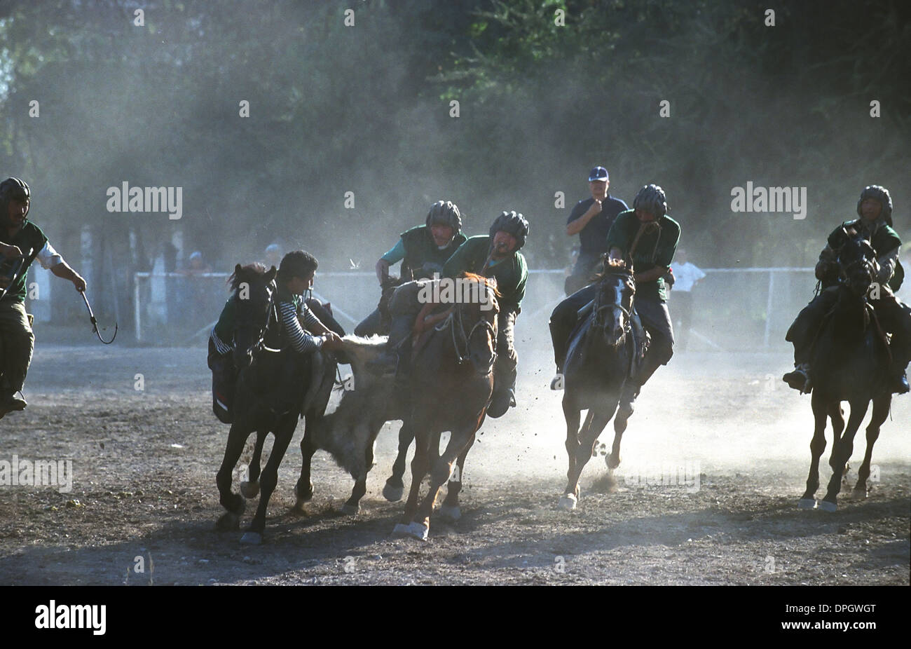 Men playing Kokboru Bishkek Kyrgyzstan Stock Photo - Alamy