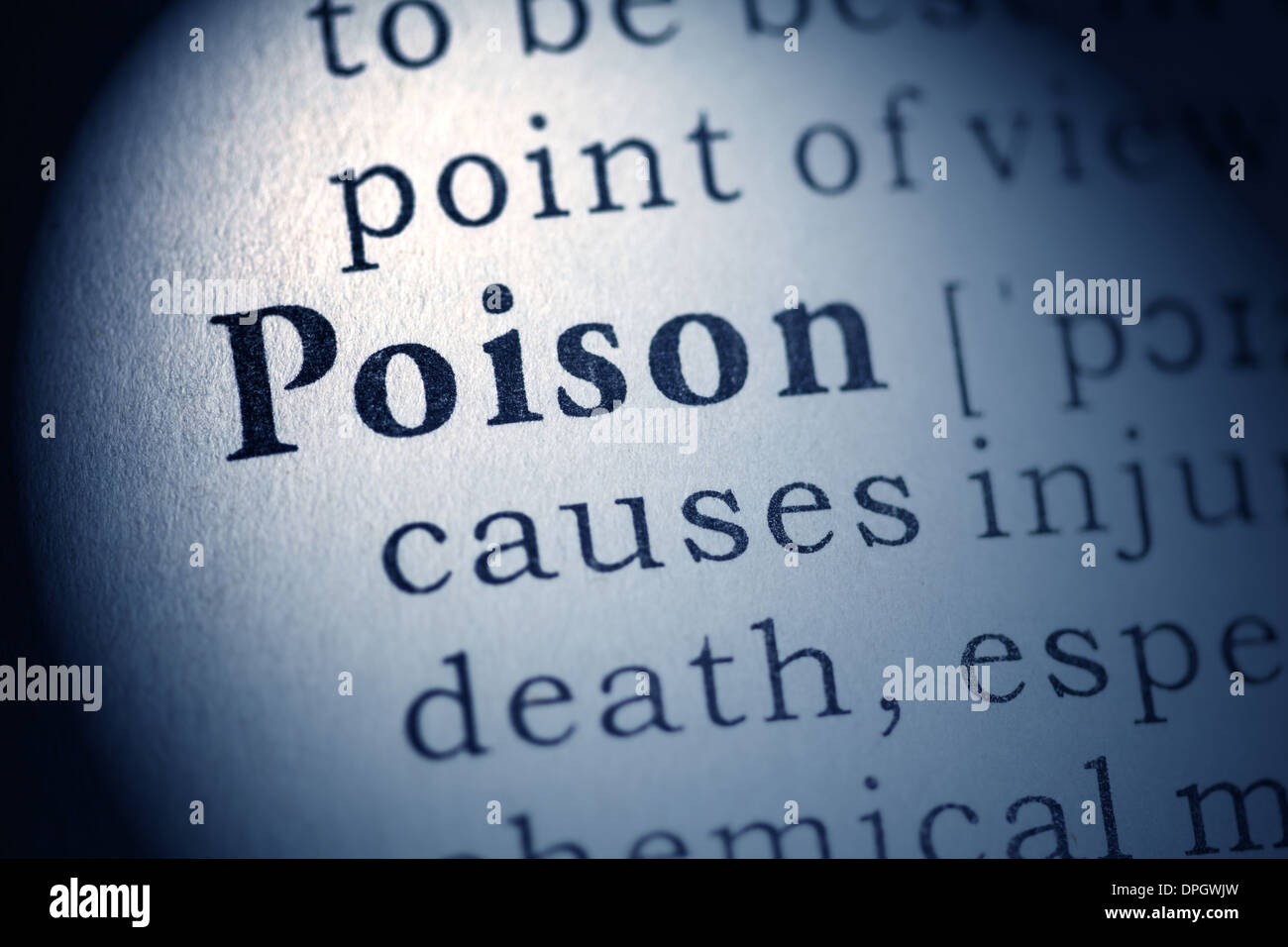 Fake Dictionary, Dictionary definition of the word poison Stock Photo ...