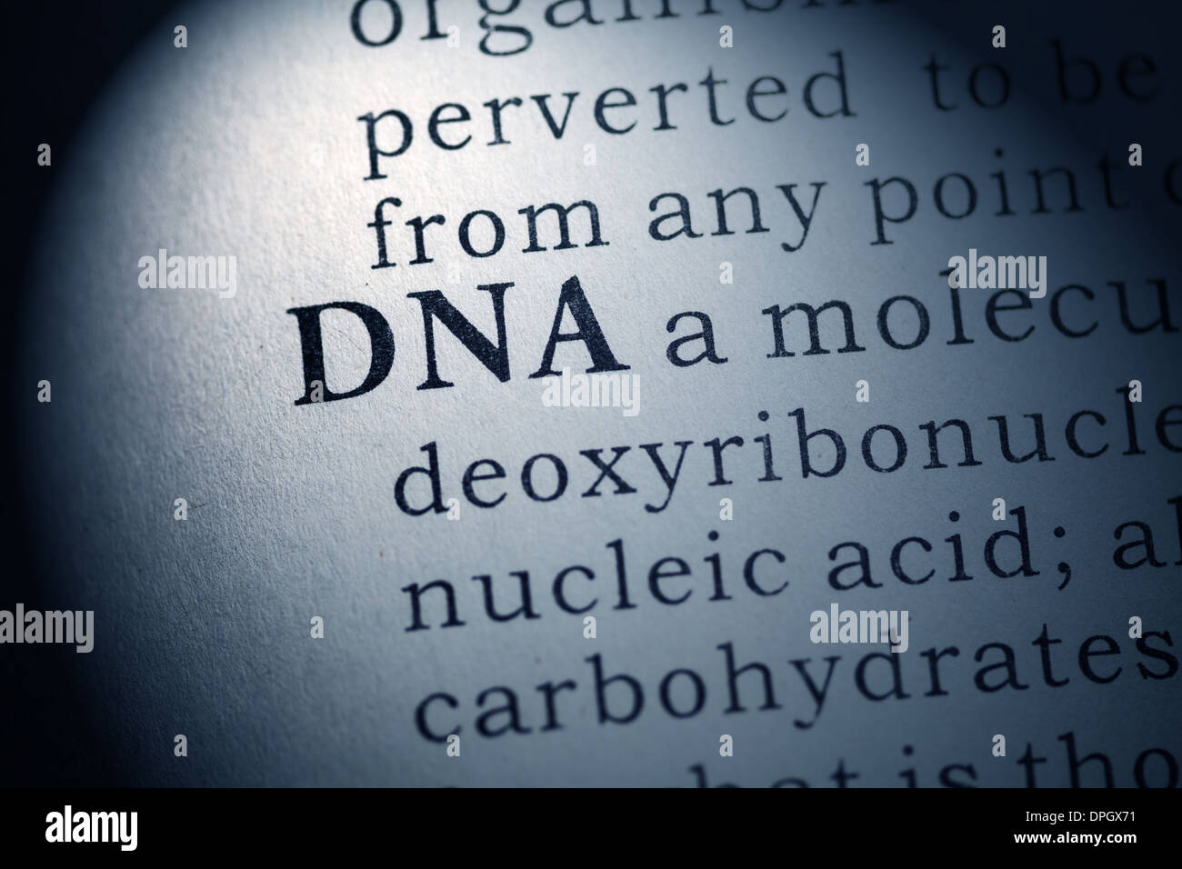 Fake Dictionary, Dictionary definition of DNA Stock Photo - Alamy