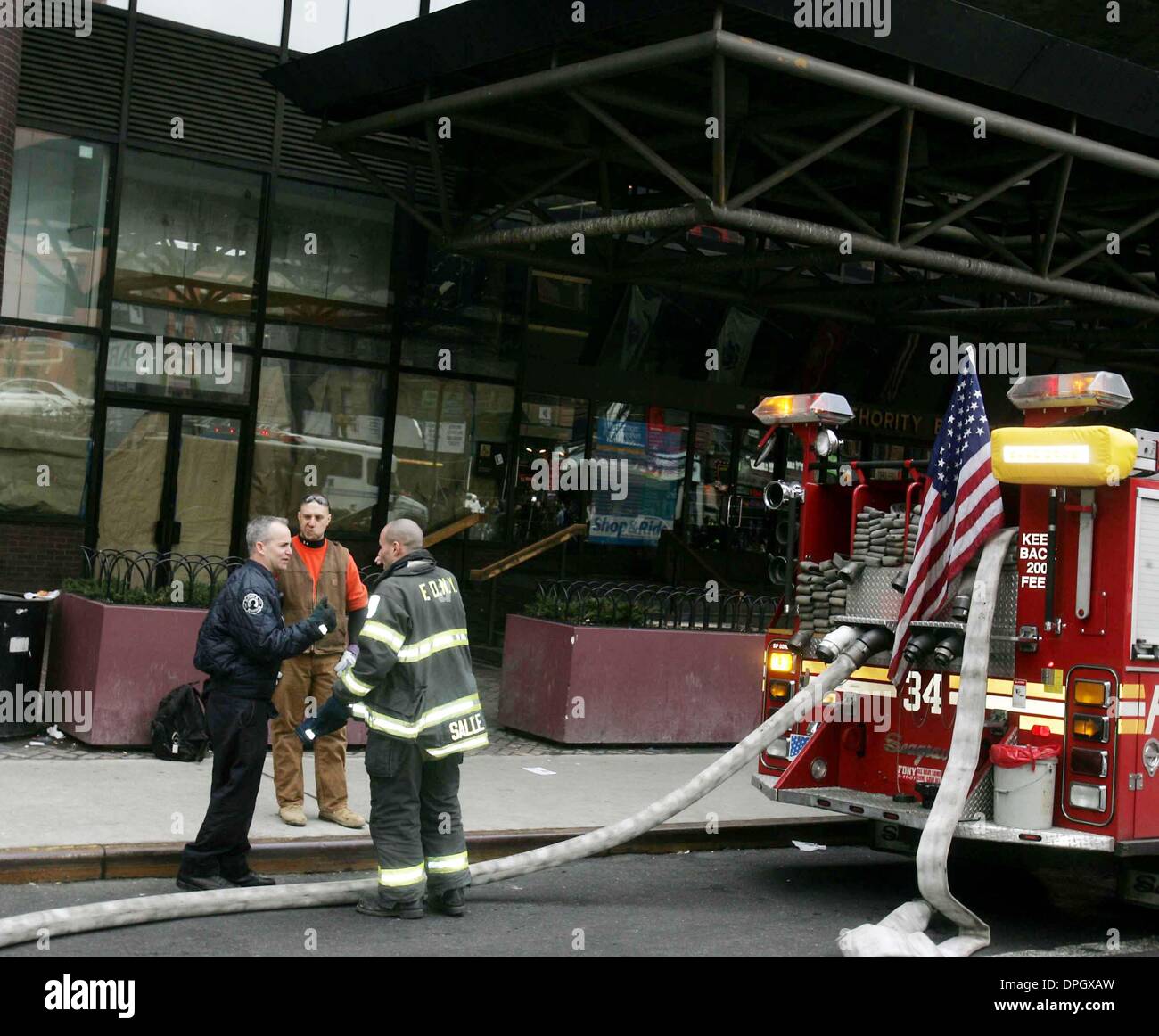 Mar. 11, 2006 - New York, New York, U.S. - A FIRE ON THE SECOND TIER OF ...