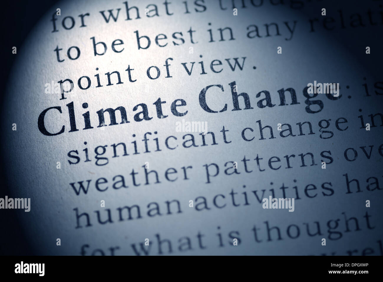 Fake Dictionary, Dictionary definition of Climate Change Stock Photo ...