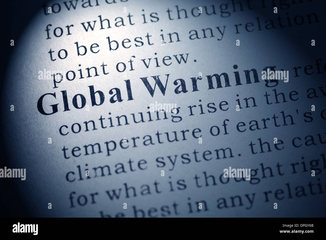 Fake Dictionary, Dictionary definition of Global Warming Stock Photo ...