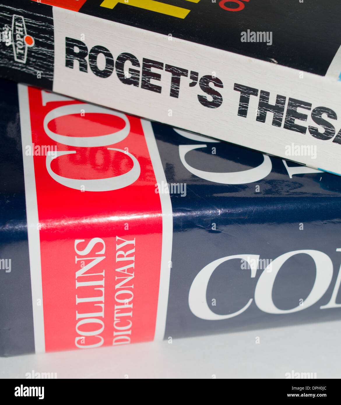 Close up detail and books, used to look up words Stock Photo - Alamy