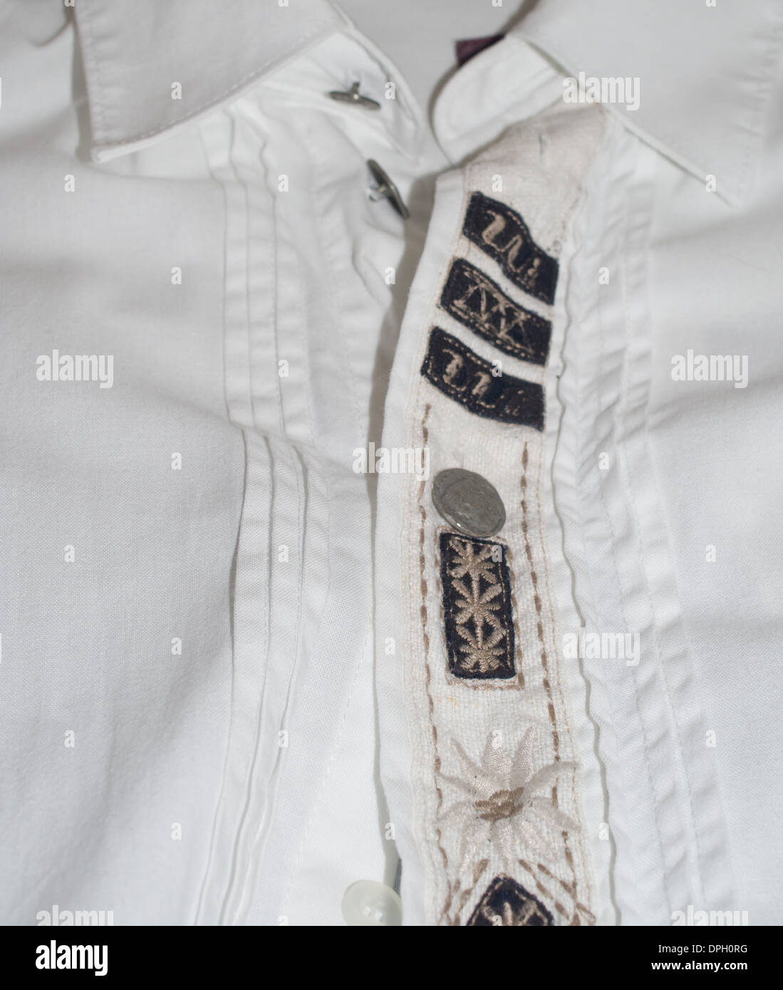 Close up detail study of mens shirt Stock Photo - Alamy